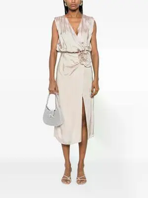 Blumarine Twill-weave Midi Dress