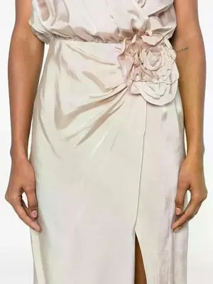 Blumarine Twill-weave Midi Dress
