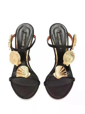 Roberto Cavalli Shell-appliqué Sandals