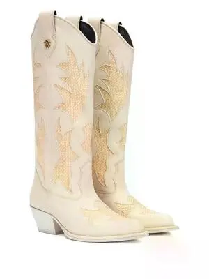 Roberto Cavalli Embroidered Western Boots