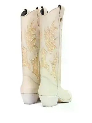 Roberto Cavalli Embroidered Western Boots