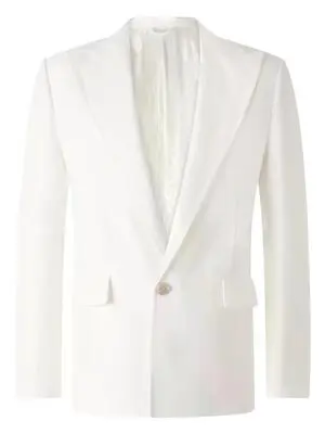 Roberto Cavalli Single-breasted Blazer - White