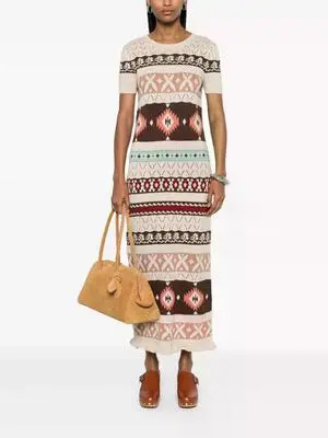 FORTELA Crochet Maxi Dress - Neutrals