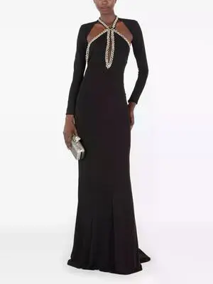 Roberto Cavalli Crystal-embellished Evening Gown