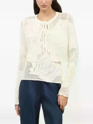 Roberto Cavalli Cropped Knitted Cardigan