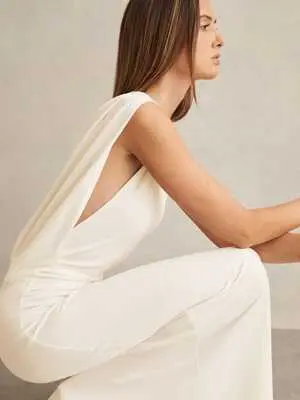 REISS Milena Draped Maxi Dress