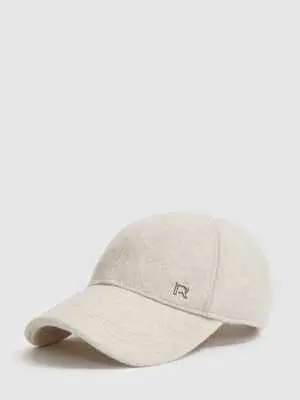 REISS Reiss Logan Wool-Blend Cap Oatmeal/shiny Silver