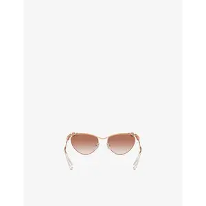 SWAROVSKI Oval-frame Metal Sunglasses