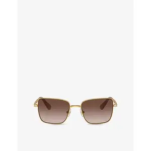 SWAROVSKI Sk7015 Square-frame Sunglasses - Gold