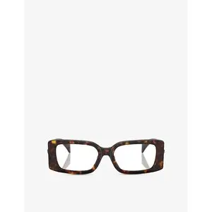 Versace Ve3362u Rectangular Acetate Eyeglasses - Brown