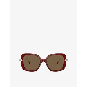 SWAROVSKI Sk6011 Square Sunglasses - Red