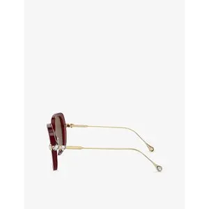 SWAROVSKI Sk6011 Square Sunglasses - Red
