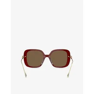 SWAROVSKI Sk6011 Square Sunglasses - Red