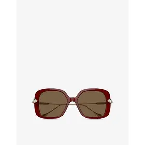 SWAROVSKI Sk6011 Square Sunglasses - Red