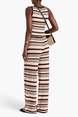Missoni Striped Crochet-knit Tank - Neutral