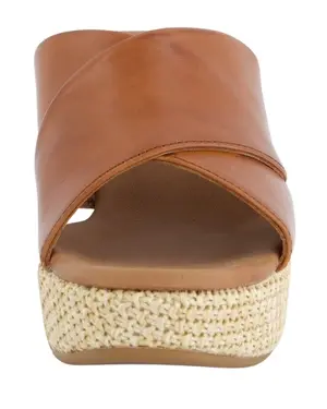 Paul Green Ashley Wedge Sandals - Cognac Leather