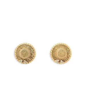 Kate Spade New York Straw Hat Stud Earrings