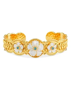 CAPUCINE DE WULF Villandry Fleur Cuff Bracelet - Gold