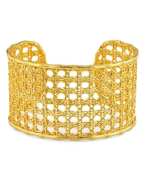CAPUCINE DE WULF Veranda Caning Cuff Bracelet - Gold