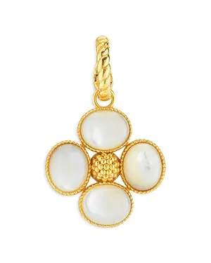 CAPUCINE DE WULF Mother Of Pearl Clover Pendant - Gold