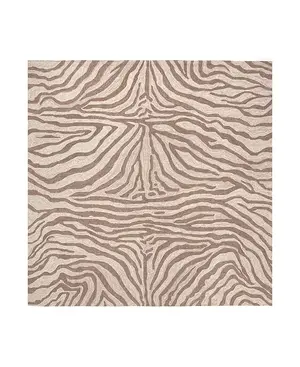 LIORA MANNE Ravella Zebra Square Area Rug, 8' X 8 - Brown