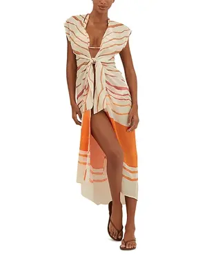 VIX PAULA HERMANNY Sandstone Sasha Swim Cover-up Dress - Multi
