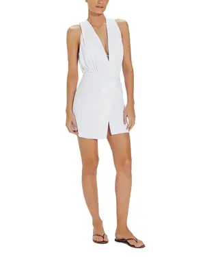VIX PAULA HERMANNY Karina Mini Dress Swim Cover-up - White