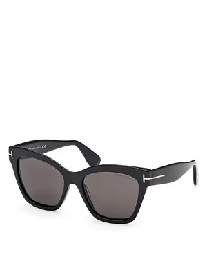 TOM FORD Butterfly Sunglasses, 55mm - Black/smoke