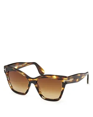 TOM FORD Elvira Butterfly 55mm Sunglasses - Havana/brown