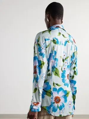 Acne Studios Floral-print Voile Shirt
