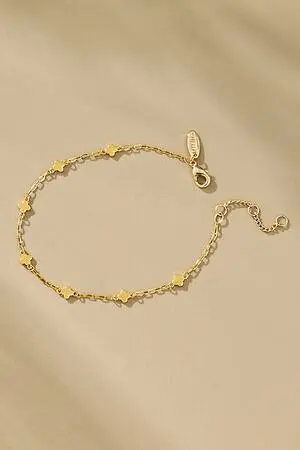 Anthropologie Clover Chain Wrap Bracelet Honey