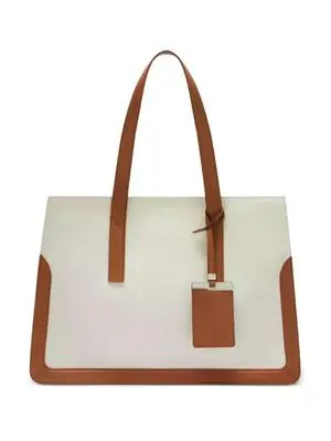 Furla Leather Tote Bag - Neutrals