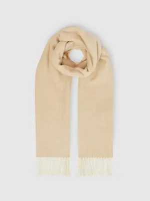 REISS Higgins Wool-blend Herringbone Scarf