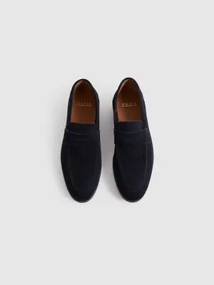 REISS Suede Slip-on Loafers