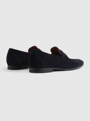 REISS Suede Slip-on Loafers