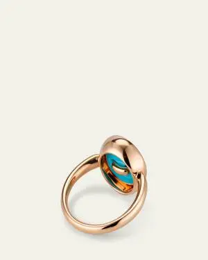 Pomellato Pom Pom Dot 18k Diamond And Turquoise Ring - Noclr