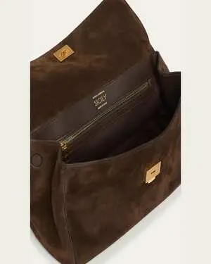 Dolce & Gabbana My Sicily Suede And Leather Top-handle Bag