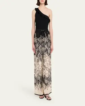 Zimmermann Rhiannon Frill Asymmetric Tank Top