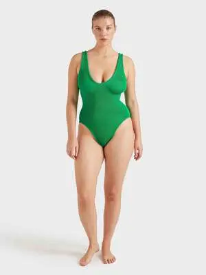 Hunza G Sadie Swim Original Crinkle™ One Piece - Emerald