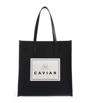 Harrods Cotton Caviar Condiments Shopper Bag