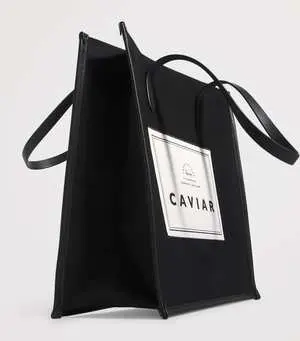 Harrods Cotton Caviar Condiments Shopper Bag