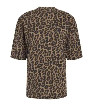 ANINE BING Avi Leopard Print T-shirt - Brown