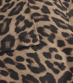 ANINE BING Avi Leopard Print T-shirt - Brown
