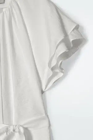 Cos Layered Belted Blouse - Beige