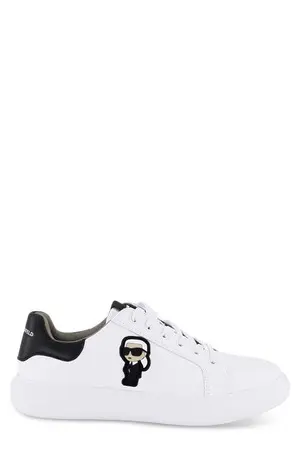 Karl Lagerfeld Paris Karl Lagerfeld Patch Leather Sneakers - White