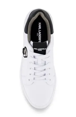 Karl Lagerfeld Paris Karl Lagerfeld Patch Leather Sneakers - White