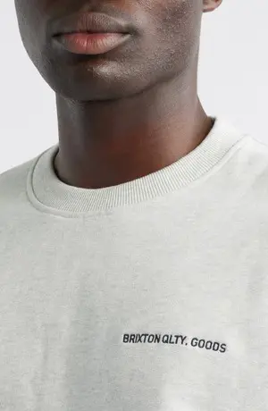 Brixton Logo Embroidered Cotton Sweatshirt
