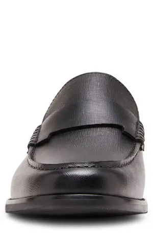 Steve Madden Colver Leather Loafer - Black Embossed