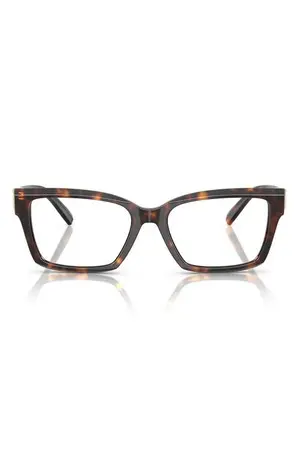 Tiffany & Co. 52mm Square Optical Glasses - Havana /demo Lens