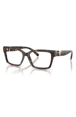 Tiffany & Co. 52mm Square Optical Glasses - Havana /demo Lens